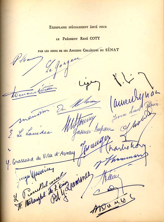 Un ouvrage dédié à René Coty | Sénat