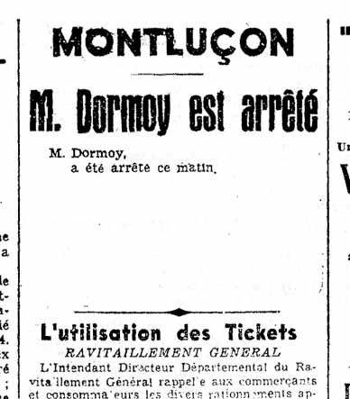 Arrestation de Max Dormoy | Sénat