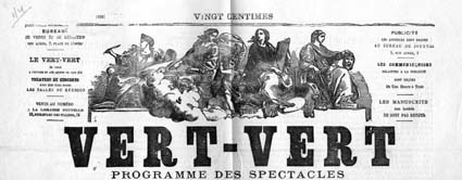 Programme du spectacle vert-vert au Luxemburg | Sénat